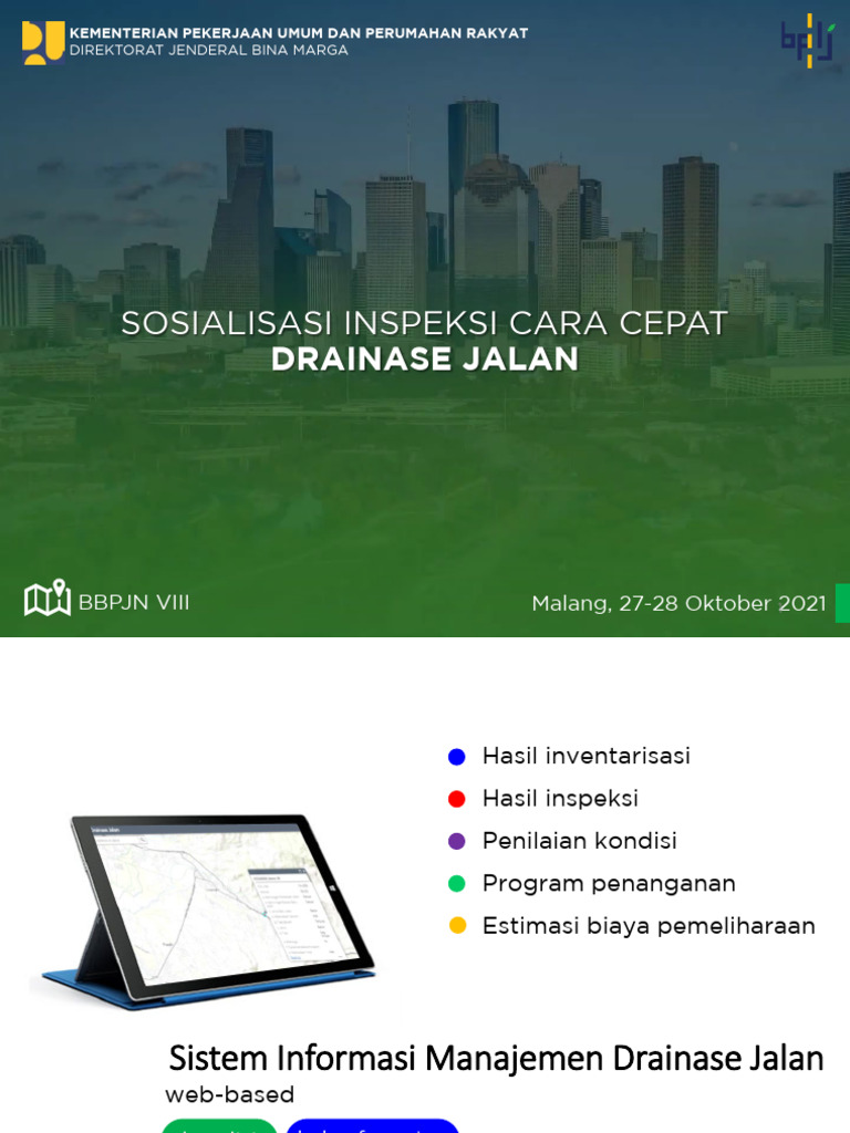 Sosialisasi Inspeksi Cara Cepat Drainase Jalan | PDF