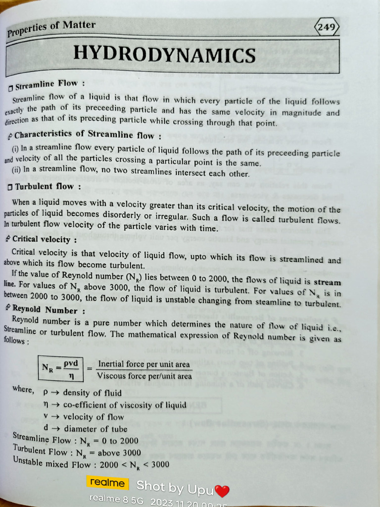 Hydrodynamics | PDF | Fluid Dynamics | Reynolds Number