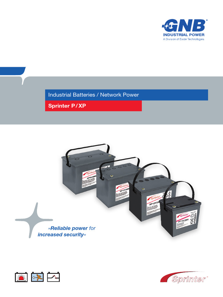 GNB Broschüre Sprinter P-XP - EN XP1800 DATA SHEET 2022 | PDF ...