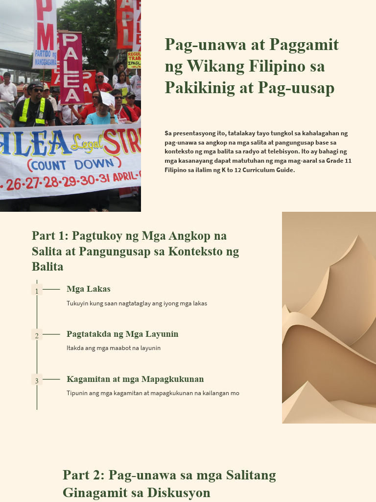 Pag Unawa at Paggamit NG Wikang Filipino Sa Pakikinig at Pag Uusap Orig ...