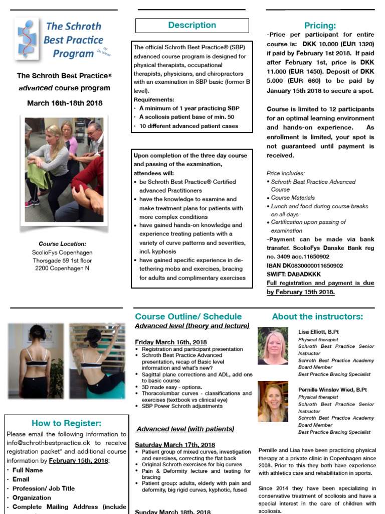 Advanced Course Brochure Final | PDF | Physical Therapy | Health Sciences