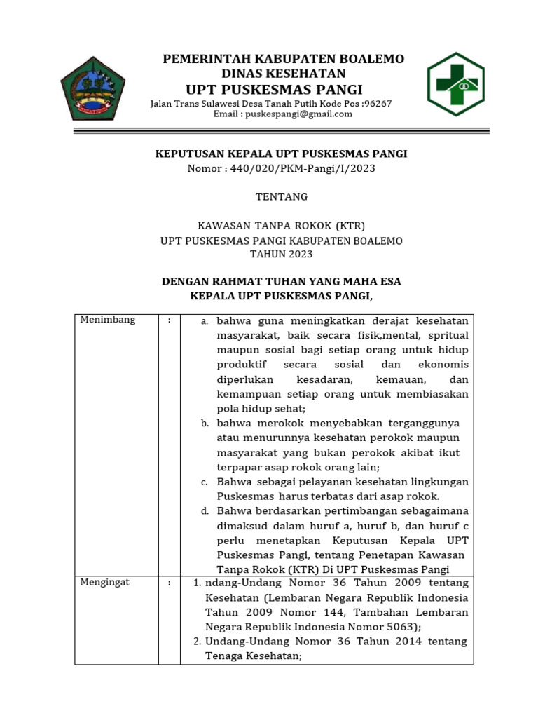 SK KTR Fix | PDF | Kesehatan Holistik | Gaya Hidup