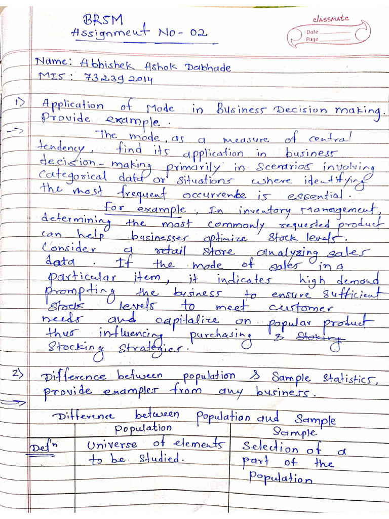 BSRM - Assign 02 Abhishek Dabhade | PDF