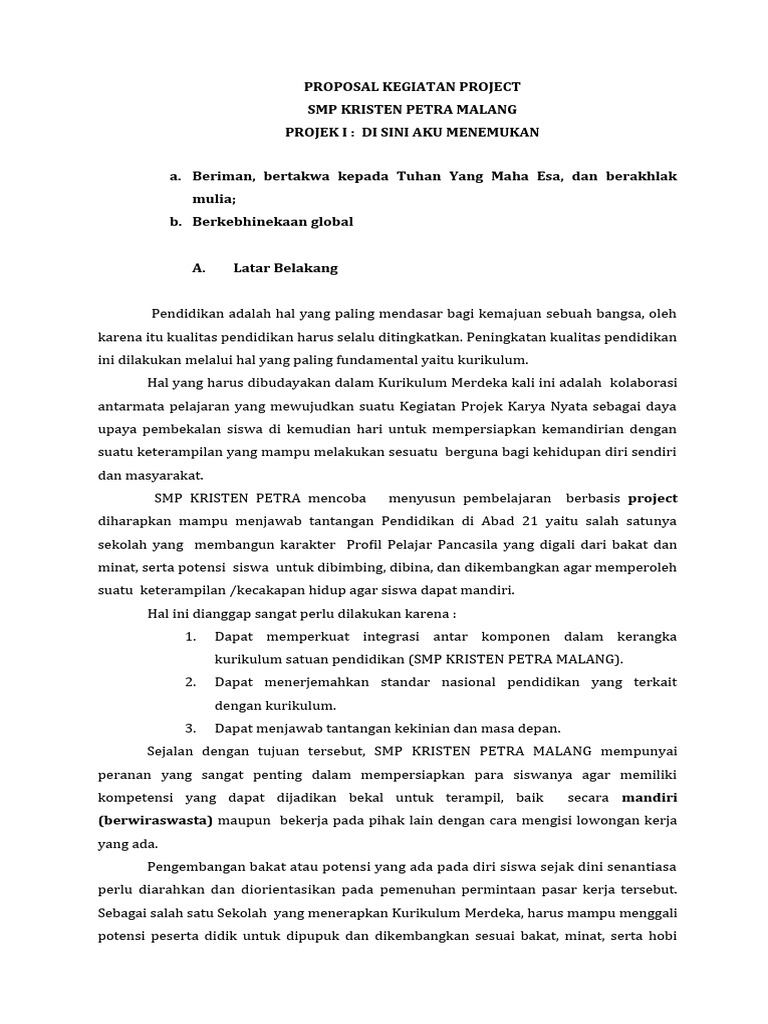 Contoh Proposal Project | PDF