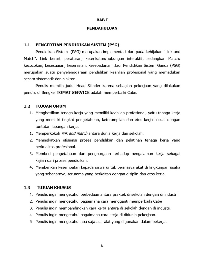 Contoh Laporan Tbsm Pdf