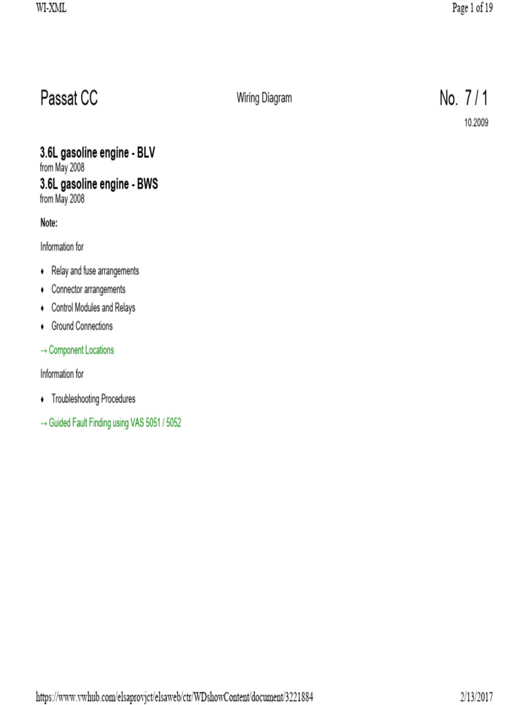 2010 CC 3.6 Engine Schematic R36 | PDF | Throttle | Ignition System