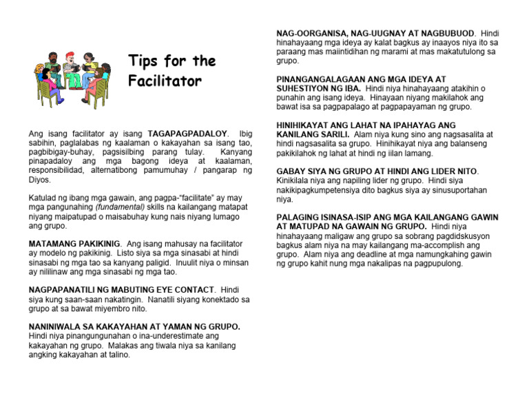 Facilitator Tips | PDF