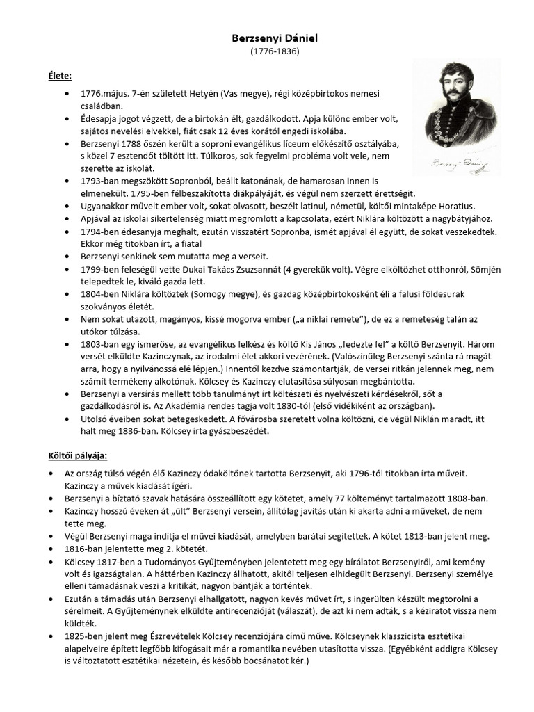Berzsenyi Dániel | PDF