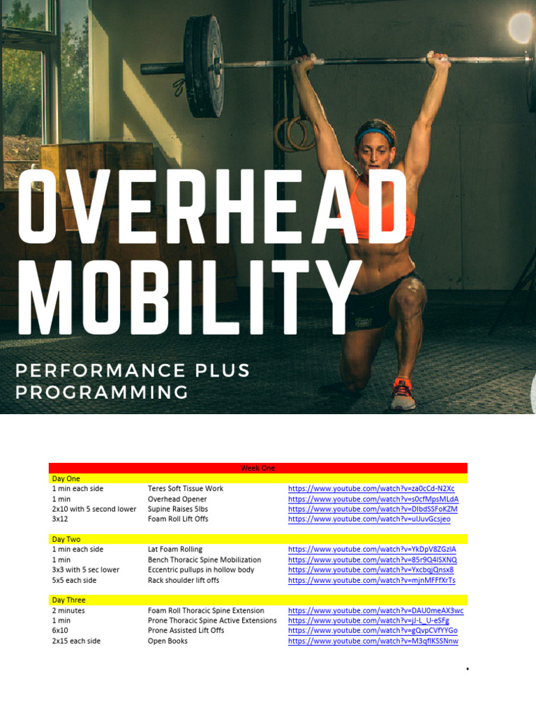 Overhead Mobility | PDF | Vertebral Column | Joints