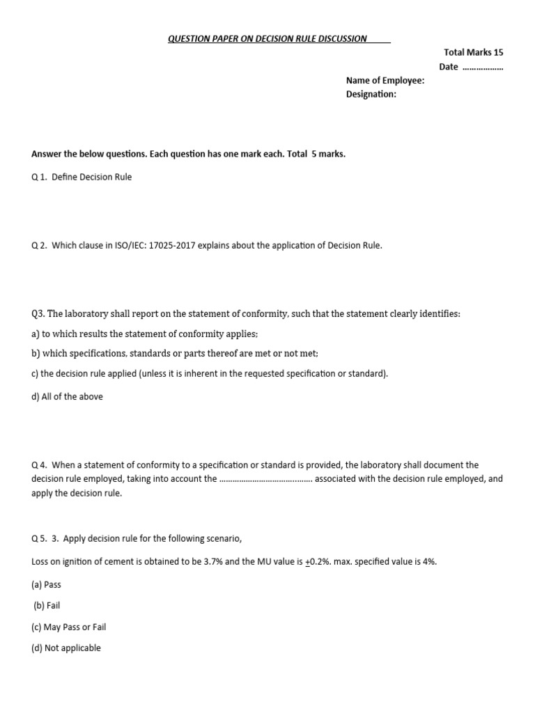 Decision Rule - April 2021 | PDF