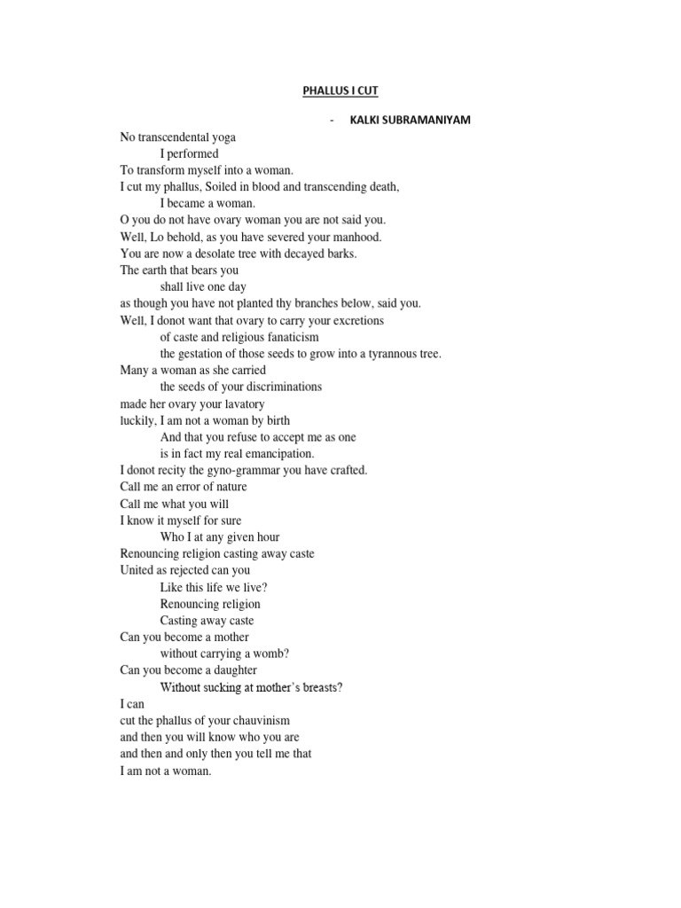 PHALLUS I CUT Summary | PDF