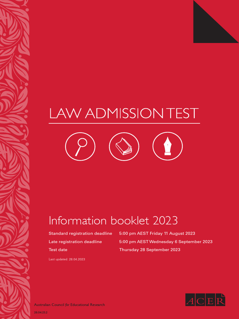 Law Admission Test 2023 Guide | PDF | Identity Document | Credit Card