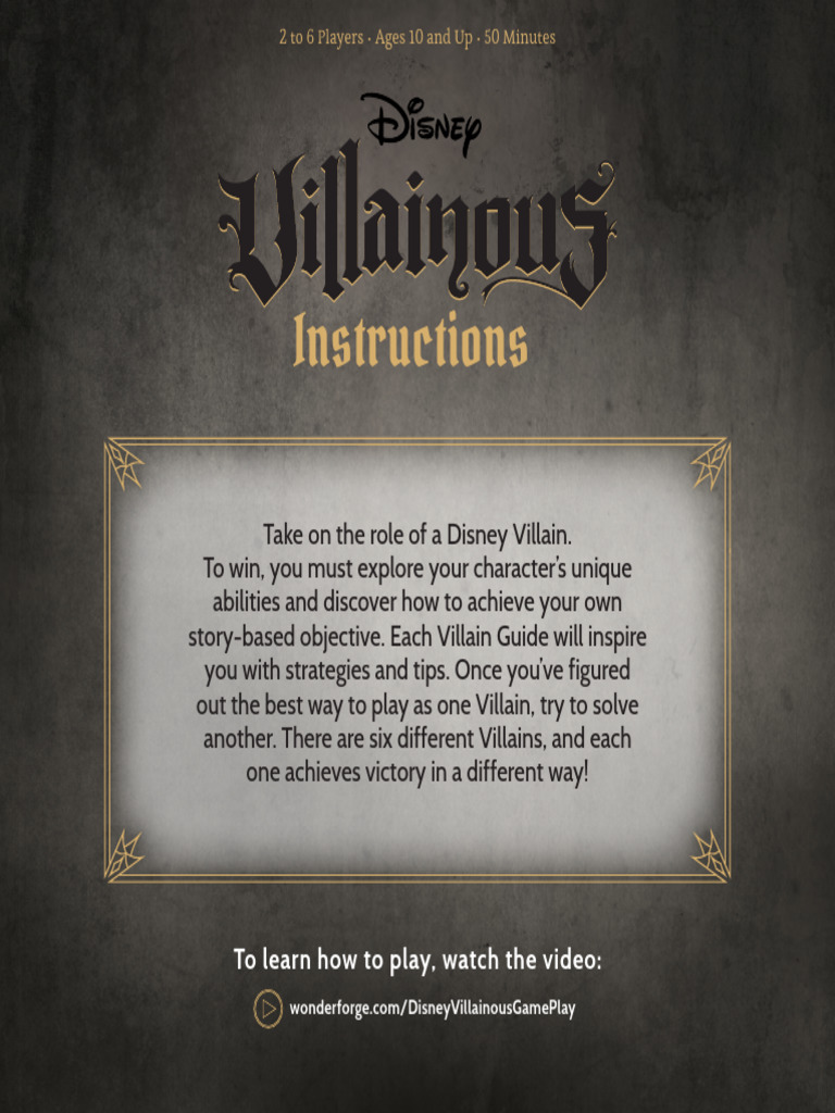 DV Villainous 60001739 Instructions | PDF