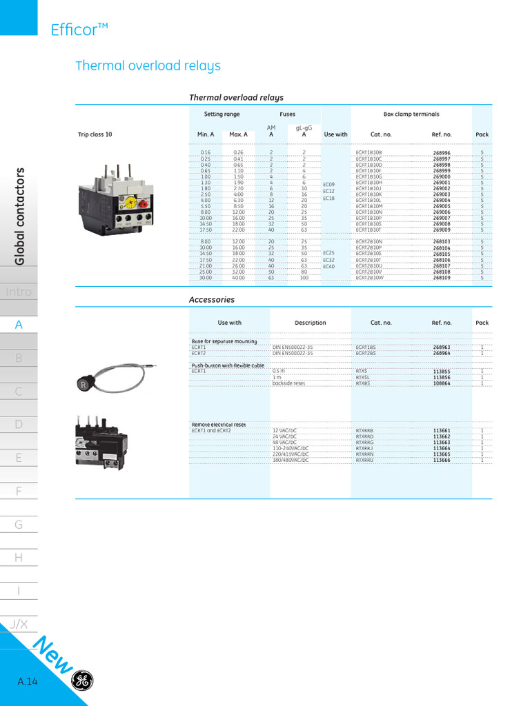 Overload Relays by Ge | PDF | Inductor | Direct Current