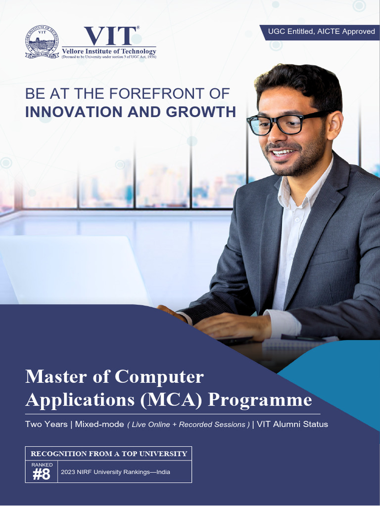 Vit Mca 29-08-2023 PDF | Download Free PDF | Computer Programming | Academic Degree