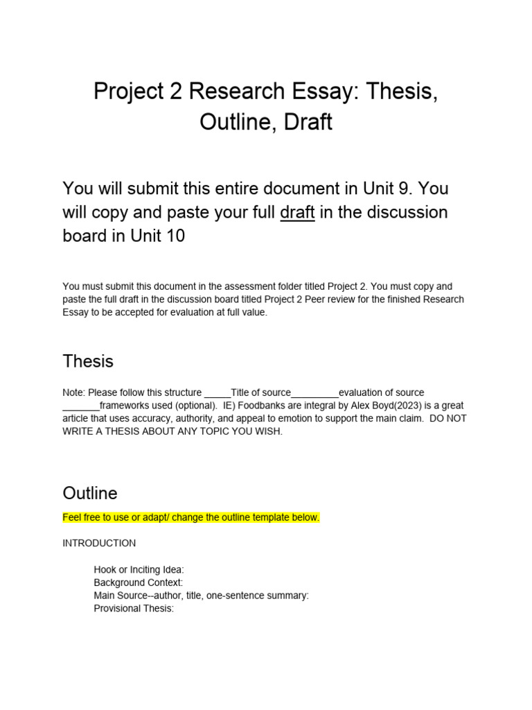 Project 2 Research Essay Guide | PDF | Art