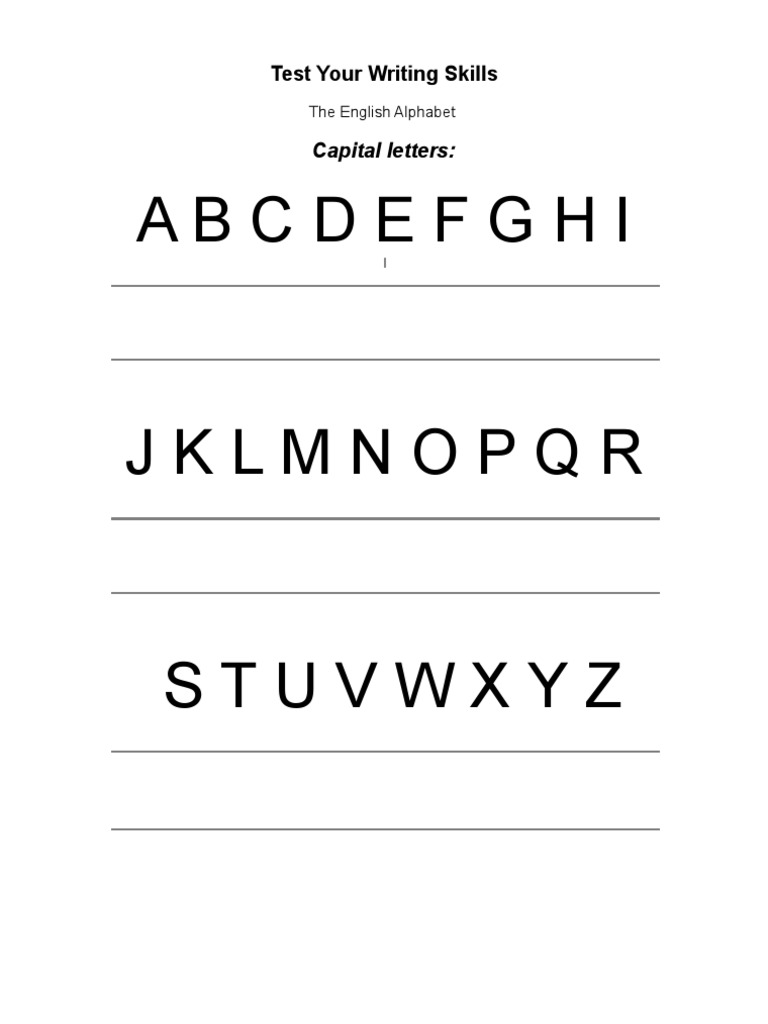 The English Alphabet Capitals | PDF