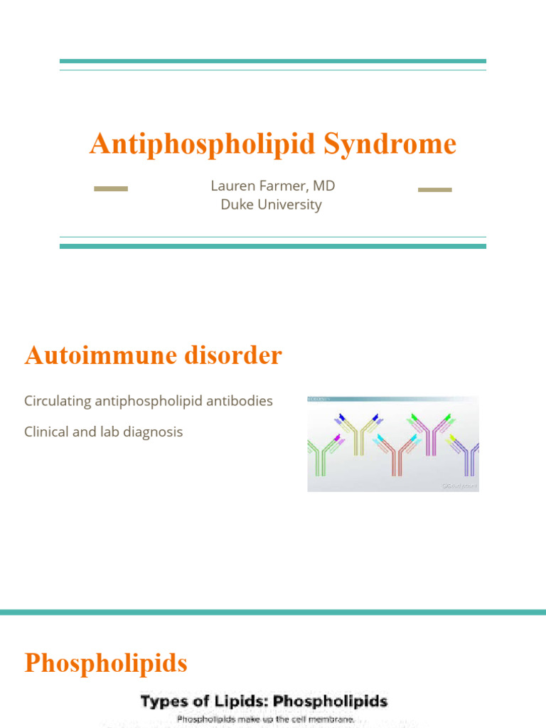 Understanding Antiphospholipid Syndrome | PDF | Clinical Medicine ...