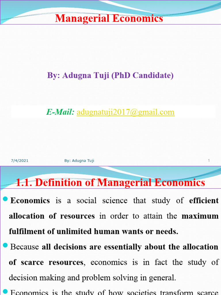 ME Chapter-1 | PDF | Economics | Decision Making