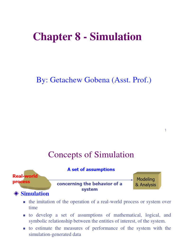 Chapter 8 - Simulation | PDF | Simulation | System