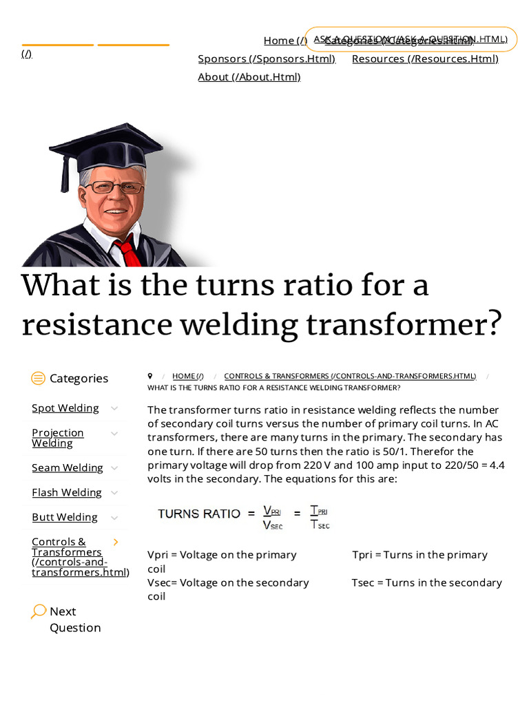 What Is The Turns Ratio For A Resistance Welding Transformer - How-To ...