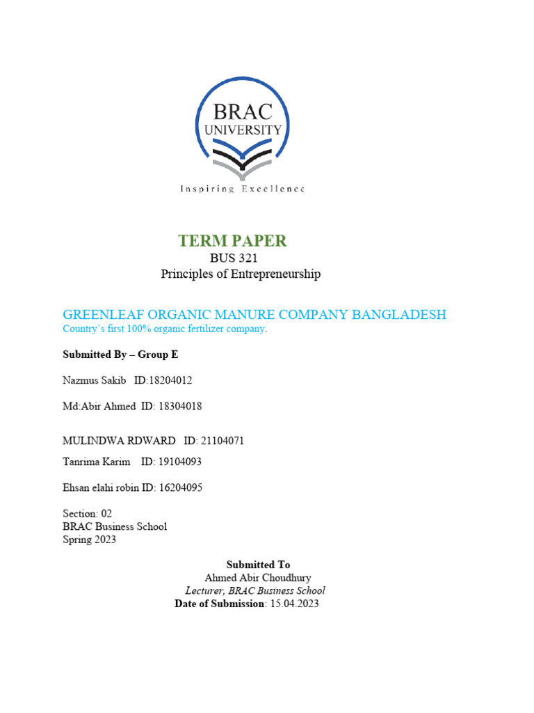 Greenleaf Organic Fertilizer Initiative | PDF | Sustainable Agriculture ...