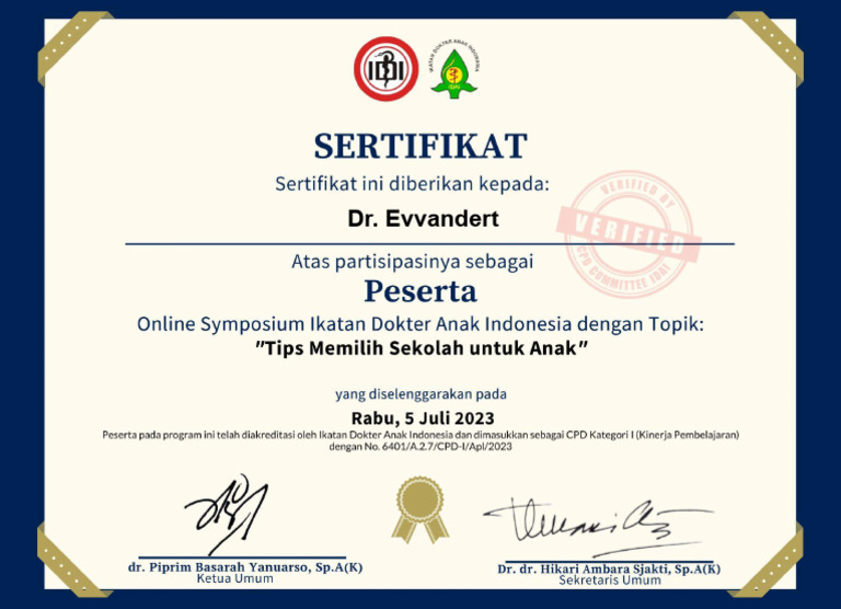 Sertifikat Dr. | PDF