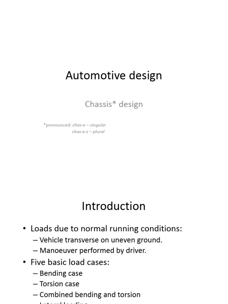 3 Automotive Chassis Design V2 Pdf Beam Structure Bending