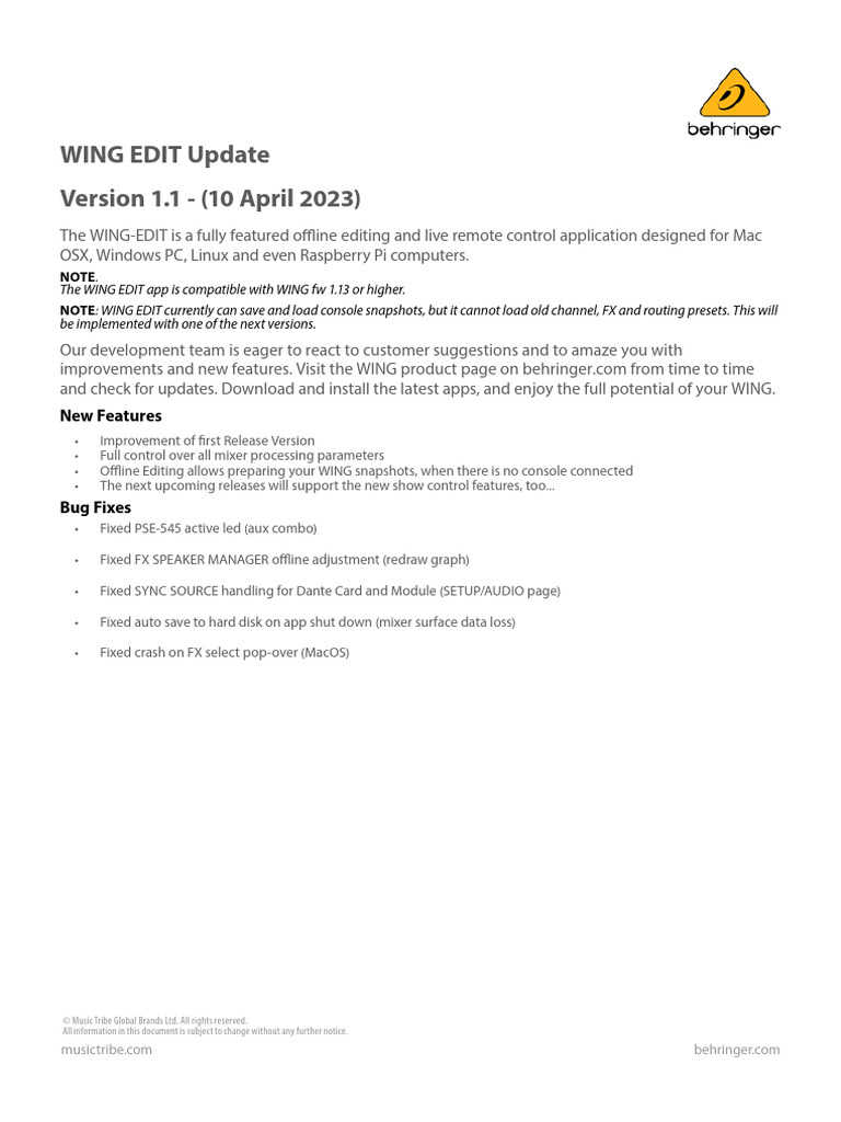 Wing Edit - V1.1 - 2023 04 10 | PDF
