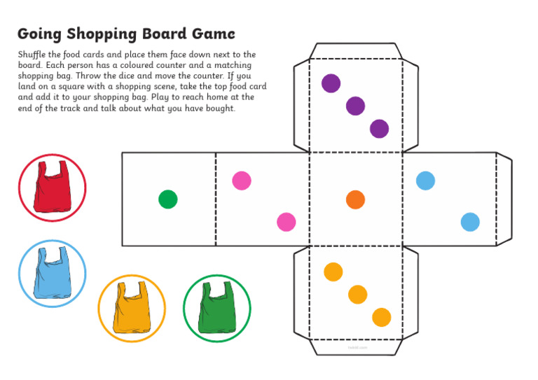 Dice Template and Counters | PDF