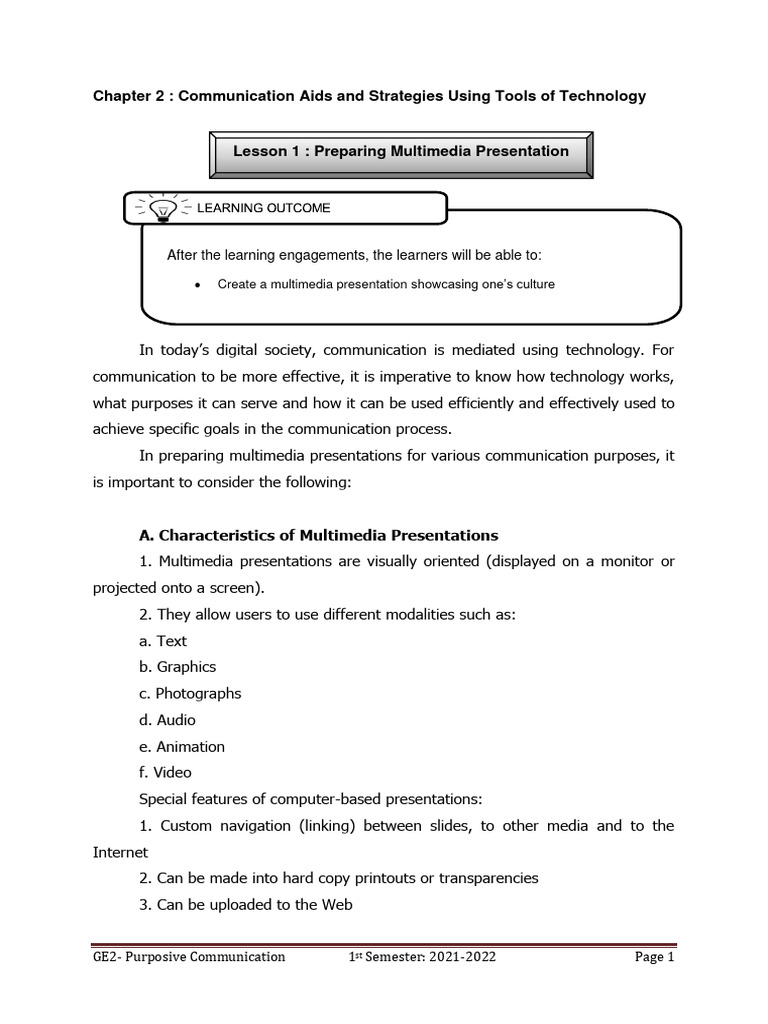 GE 2 Chapter 2 Lessons | PDF | Multimedia | Blog