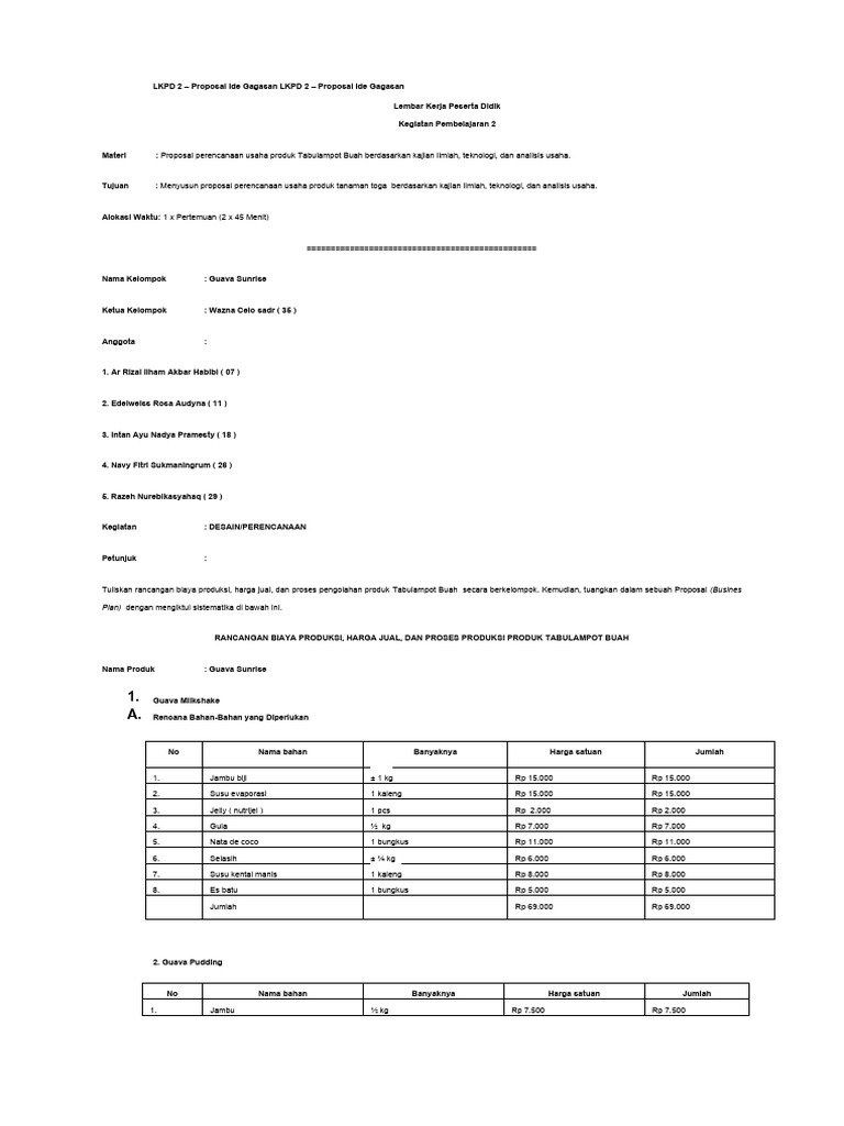 Proposal Usaha Tabulampot Buah | PDF