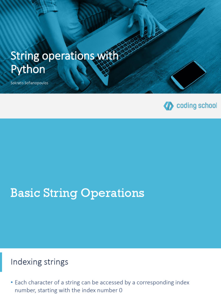 3 Operationswithstring Pdf String Computer Science Parameter Computer Programming
