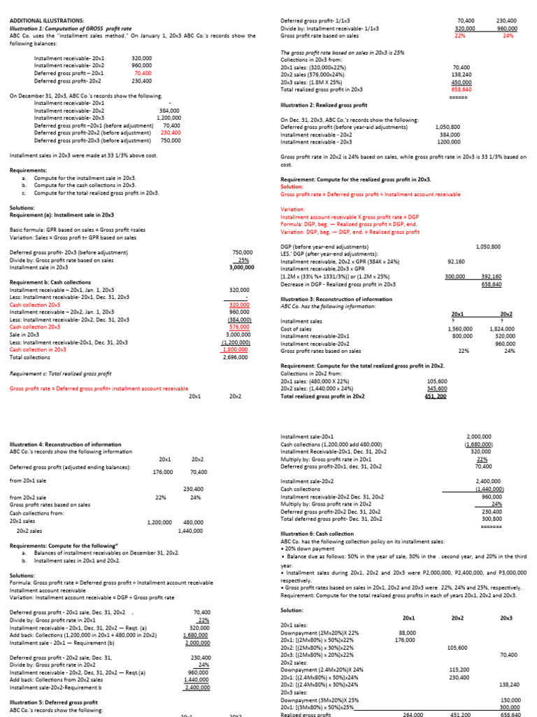 Installment | PDF | Fair Value | Debits And Credits
