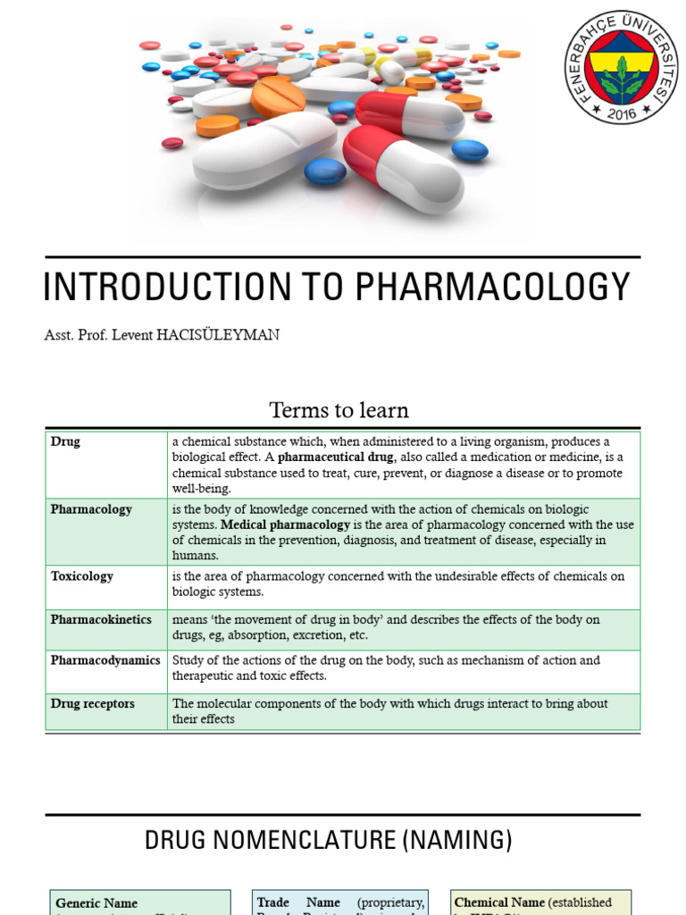 General Pharmacology 1 | PDF | Drug Metabolism | Pharmacology