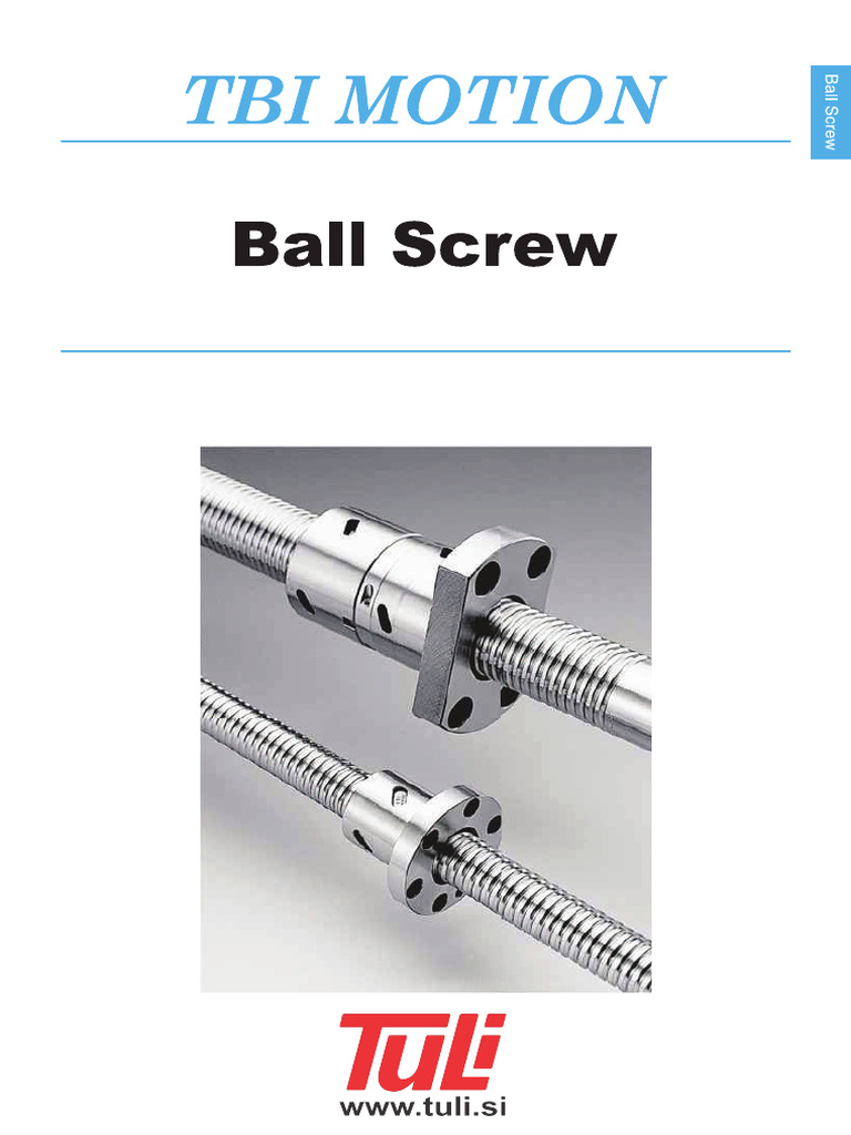 Tbi Ball Screw Tuli Povzetek Pdf