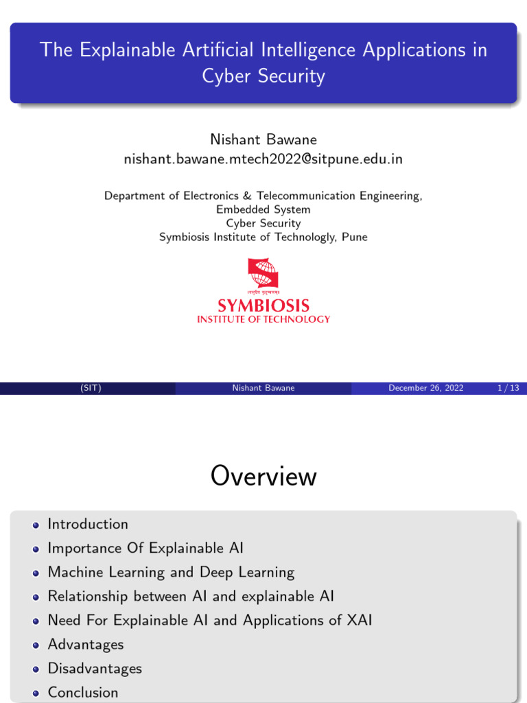 The Explainable Artificial Intelligence Applications In Cyber Security Pdf Artificial