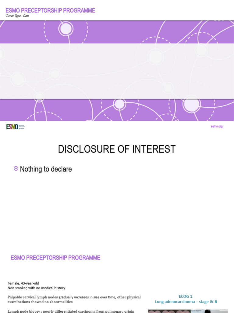 Esmo Presentation | PDF