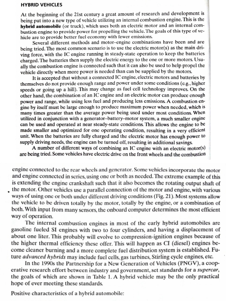 Hybrid Vehicles | PDF