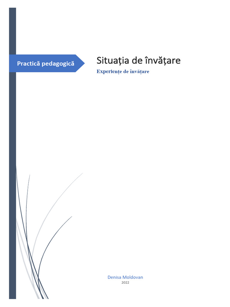 Situatie de Invatare - Model | PDF