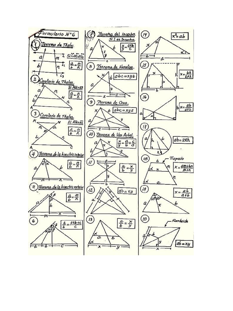Formulario de Geometría | PDF