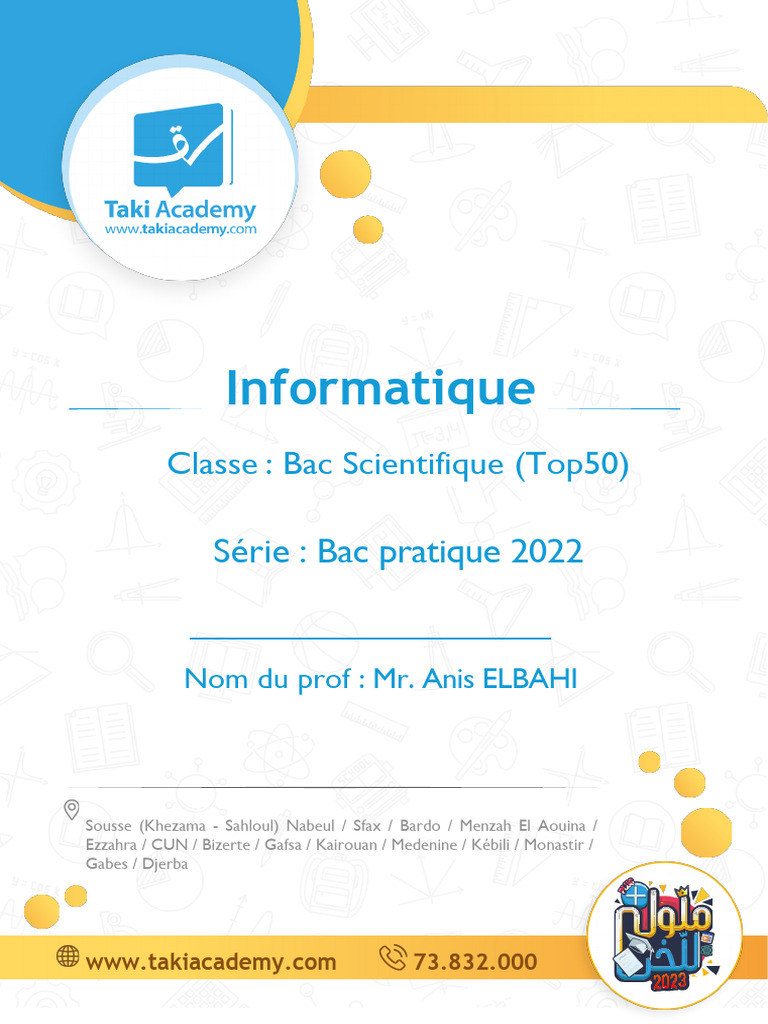 Correction Bac Pratique Info 2022 | PDF