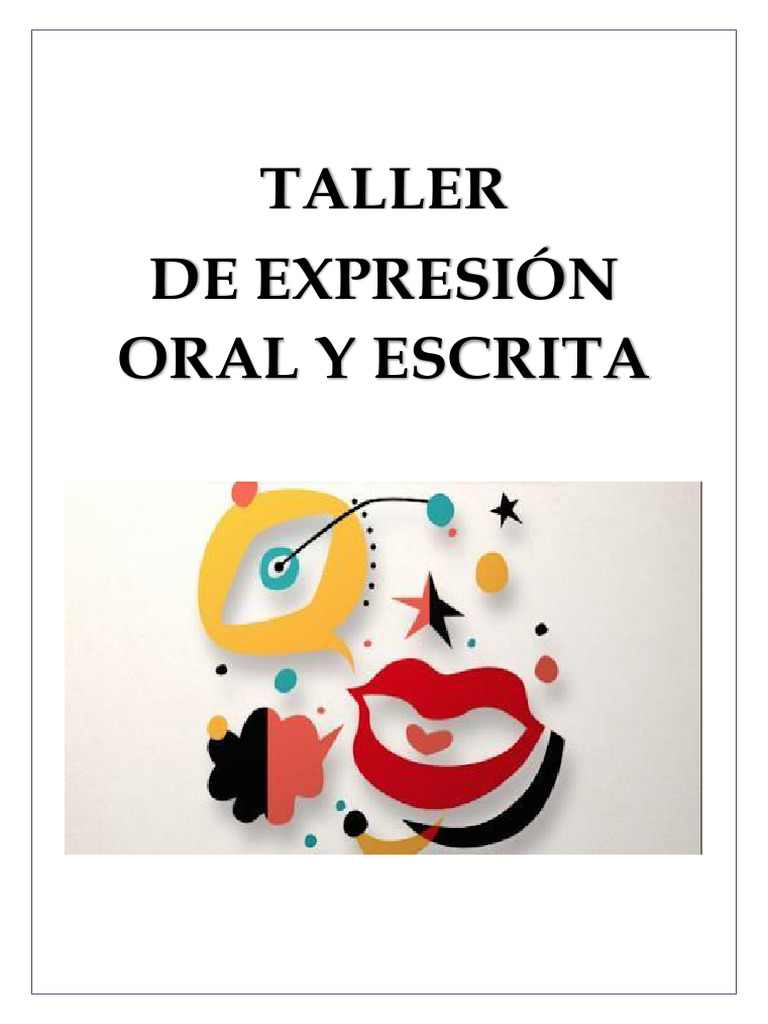 Taller de Expresion Oral y Escrita | PDF | Comunicación | Comunicación ...
