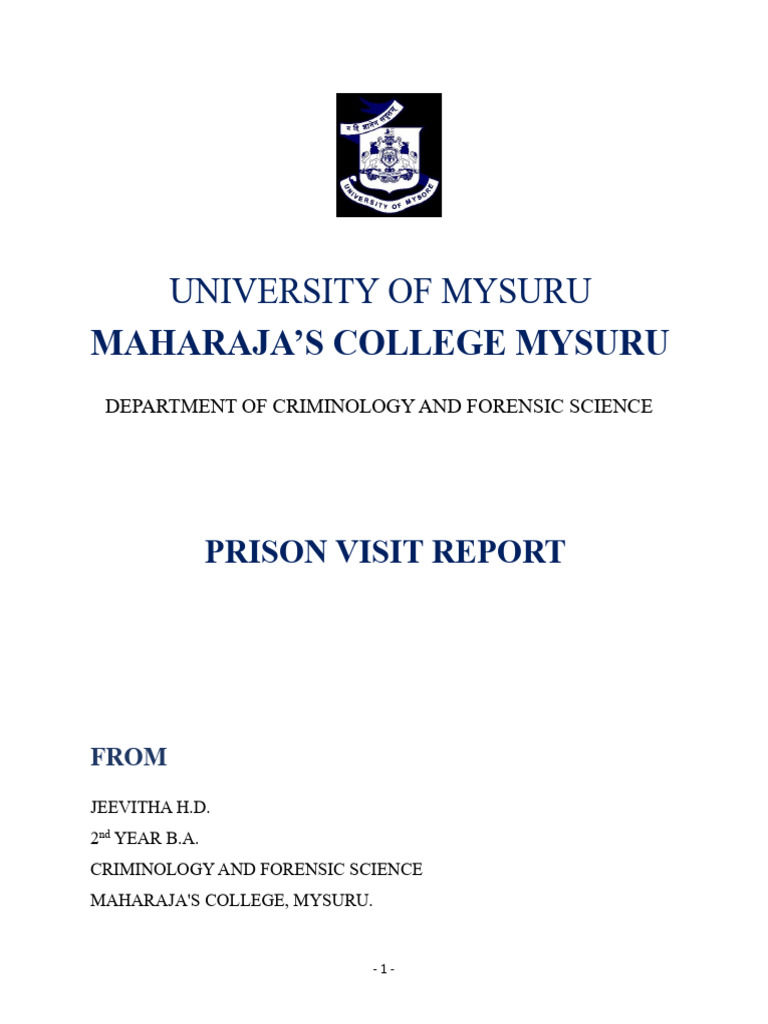 Prison Visit Report | PDF | Prison | Parole