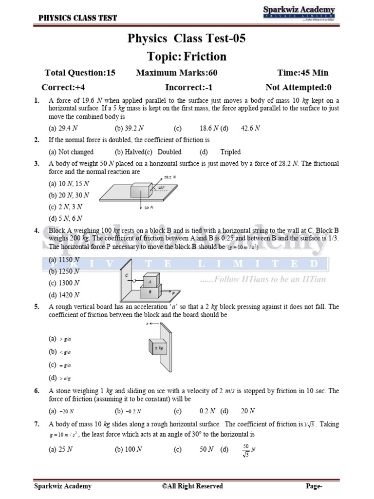 05 - Friction | PDF | Friction | Force