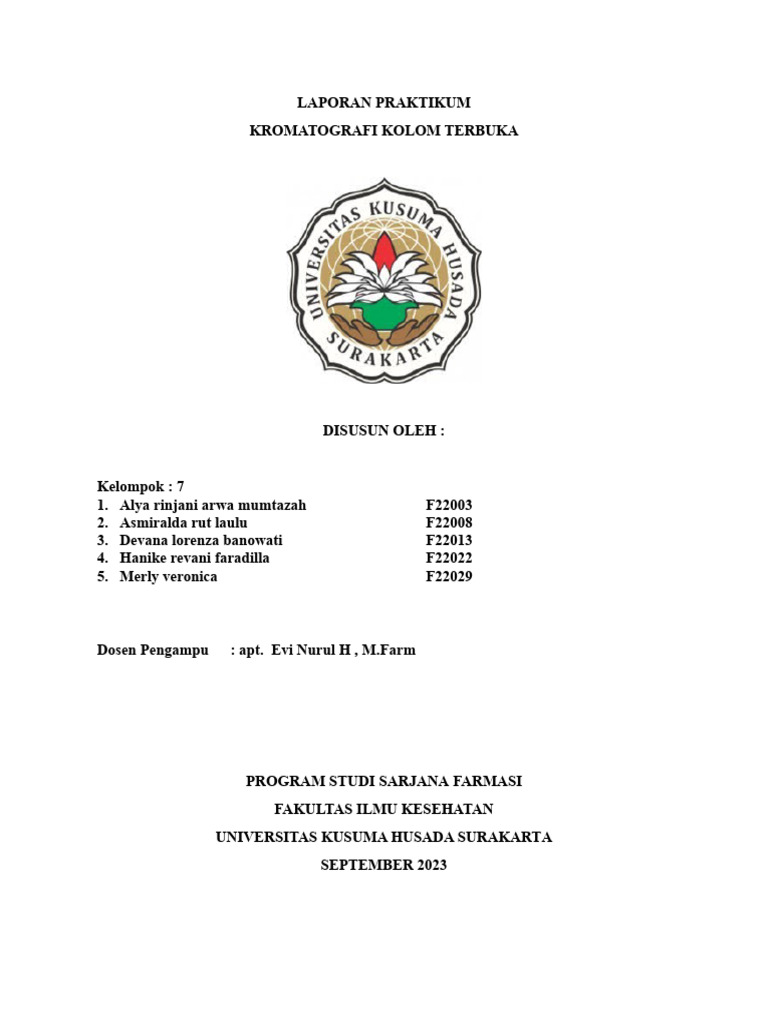 Laporan Resmi Kromatogrfi Kolom | PDF