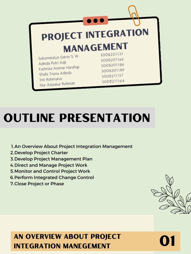 Kelompok 1 Project Integration Management | PDF