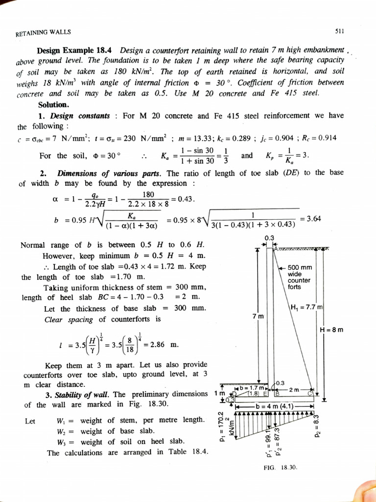 Counterfort Retaining Wall Design Guide | PDF | Civil Engineering ...