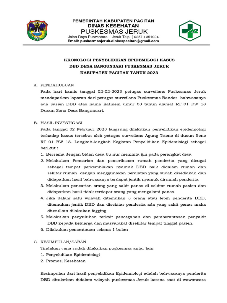 Bukti Penanganan DBD | PDF