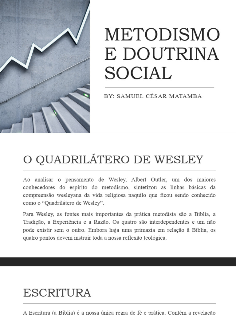 Metodismo e Doutrina Social Aula 4 | PDF | Metodismo | Bíblia